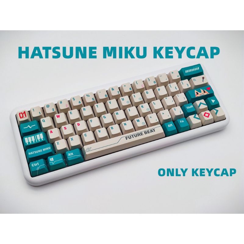 Jual Hatsune Miku Keycaps PBT 124 keys OEM Profile keycap set | Shopee ...