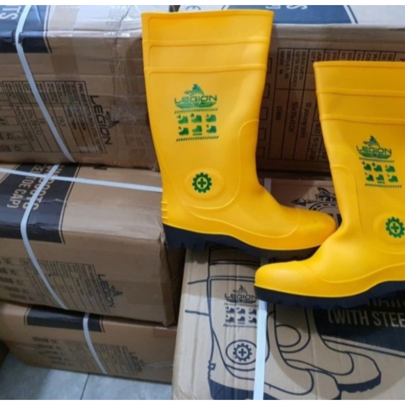 Jual sepatu boots legion / sepatu safety boots legion kuning | Shopee ...