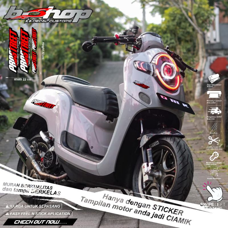 Jual Striping motor kecil variasi lucu printing sticker warna keren dan ...