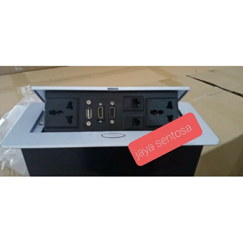 Jual STOP KONTAK MEJA UNIVERSAL/HDMI/VGA/USB/DATA TANAM MEJA / LANTAI ...