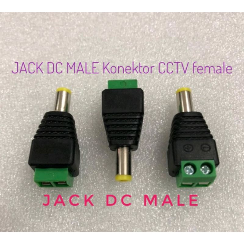 Jual JACK DC MALE Konektor CCTV female | Shopee Indonesia