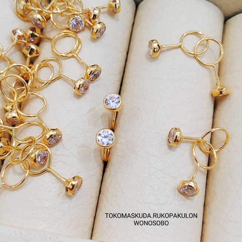 Jual Anting toge (emas asli kadar 375/8k) | Shopee Indonesia