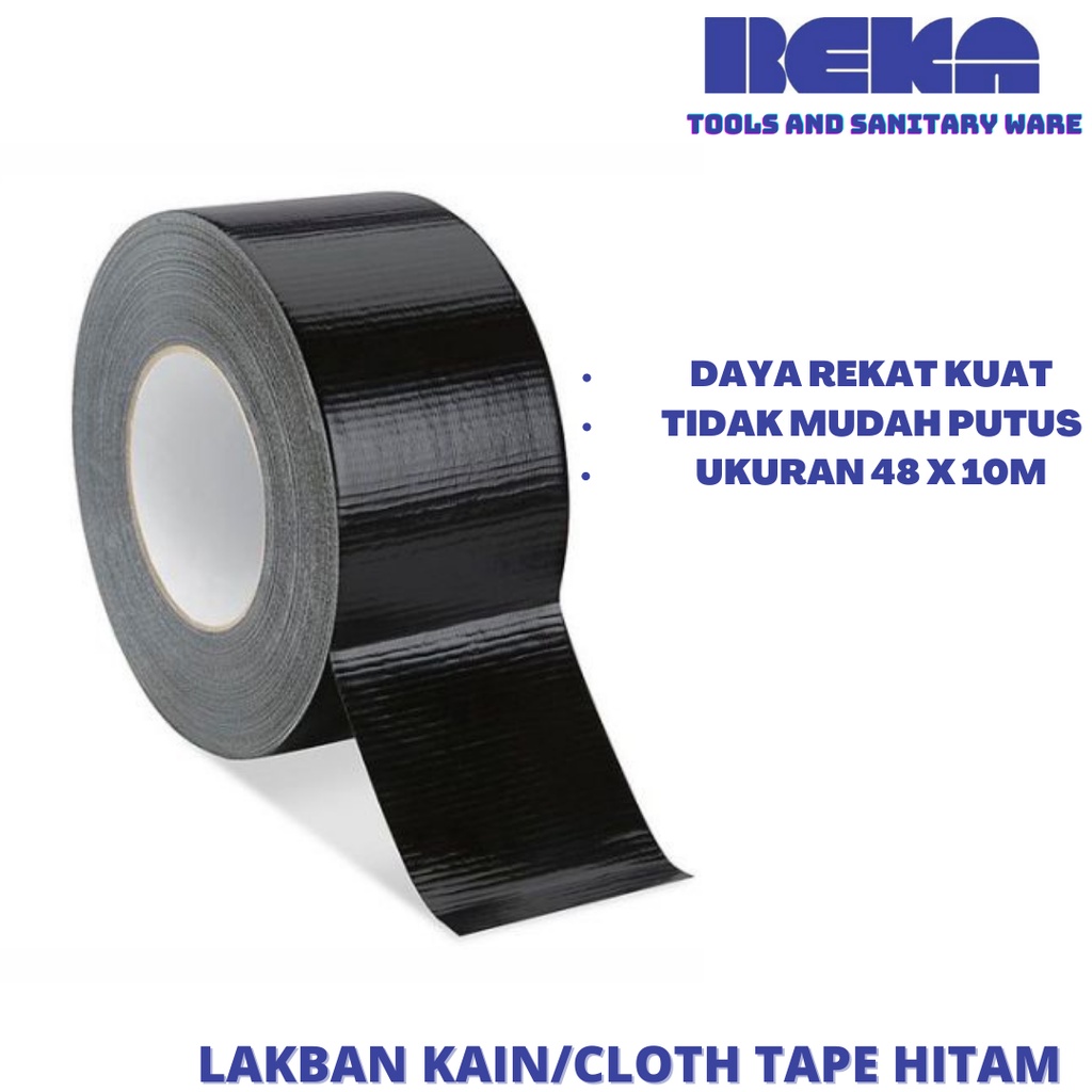 Jual Lakban Kain 2 Inch 48mm Hitam 10 M Dan 3 M | Shopee Indonesia