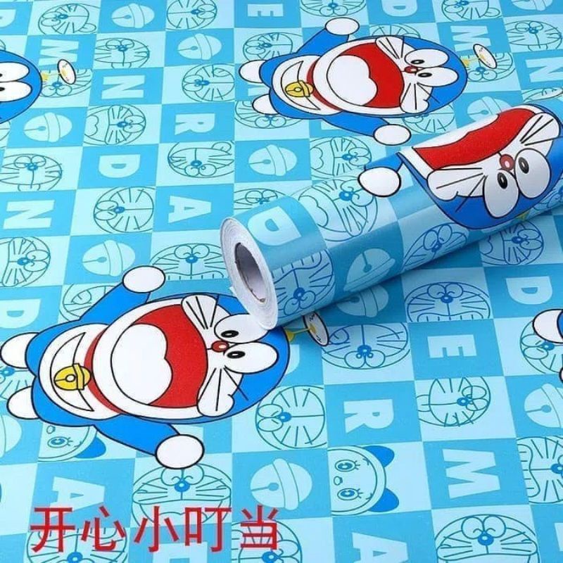 Jual Wallpaper Dinding Ruang Bermain Anak Karakter Doraemon Kotak Huruf ...