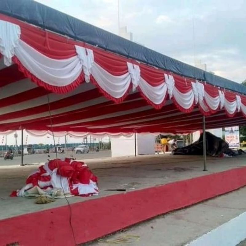 Jual Rumbai Tenda Umbul Umbul Merah Putih Kain Felamin | Shopee Indonesia