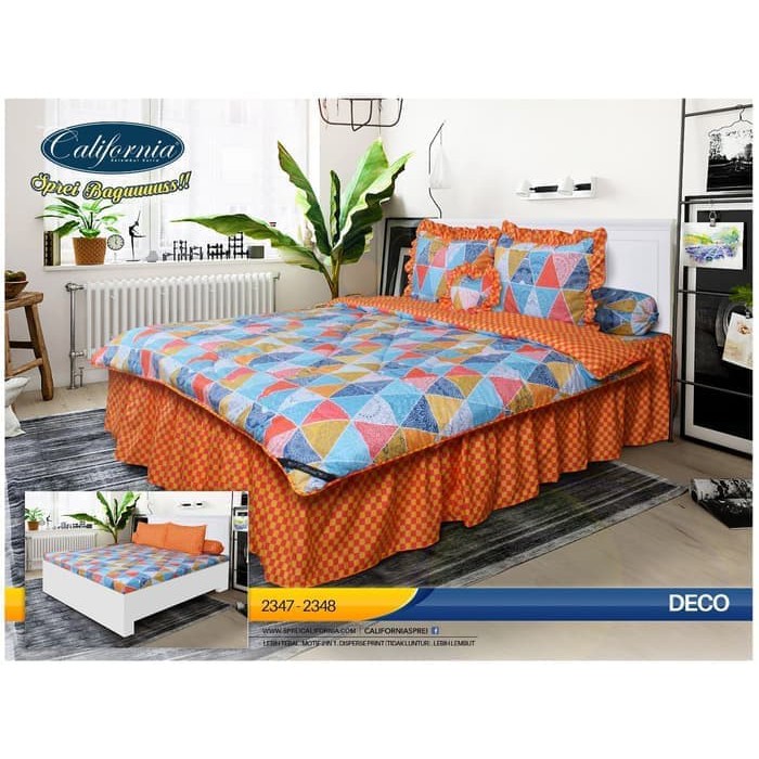 Jual Sprei / Spreai California 180 x 200 Deco ( King Size ) | Shopee ...