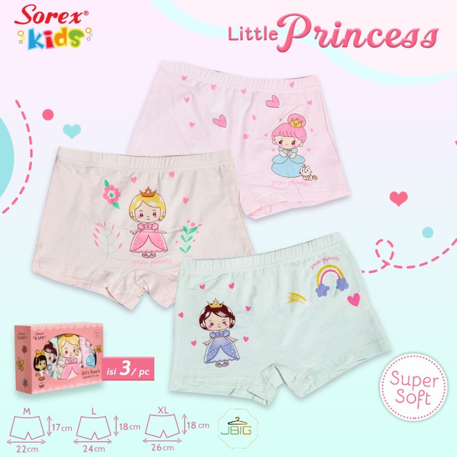 Jual Sorex Kids Celana Dalam anak perempuan Little Pretty Princess 1311 MA571-1 3219 | Shopee ...