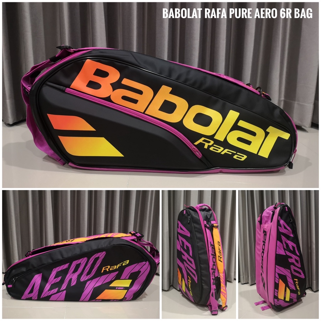 Jual Tas Tenis Tennis Babolat Pure Aero Rafa 6R Black Purple Orange ...