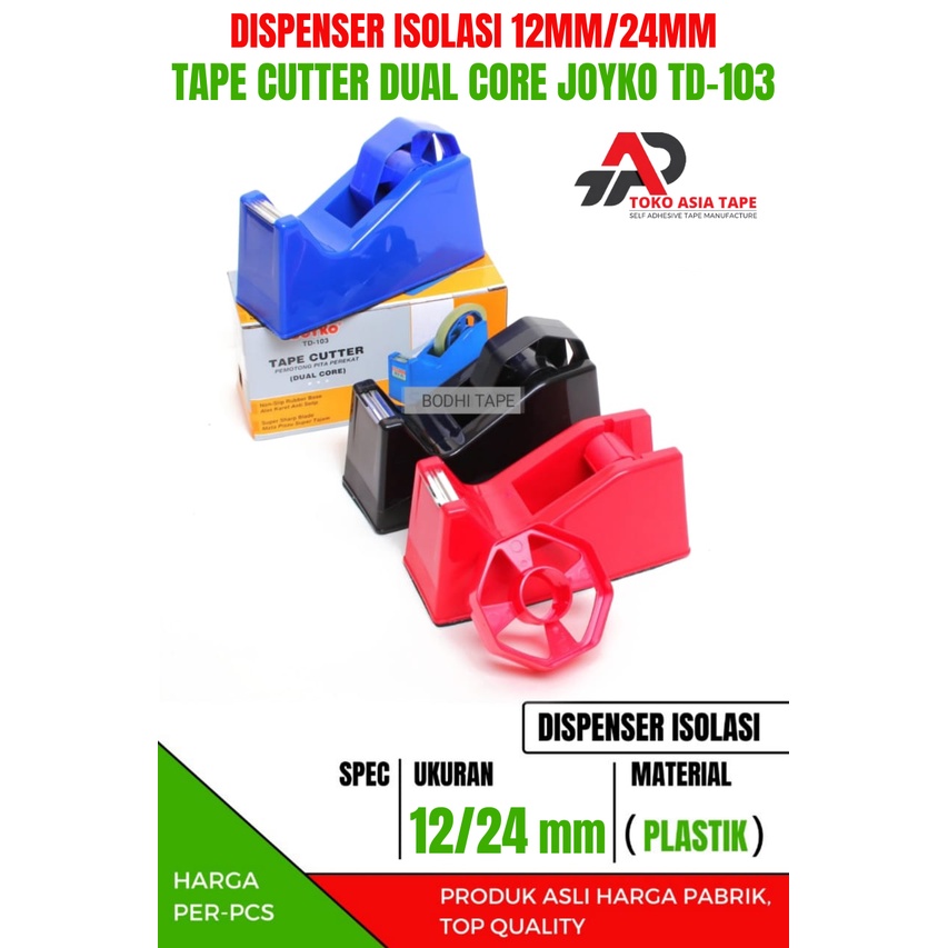 Jual Tape cutter Dispenser Lakban Isolasi 12mm-24mm / Alat Pemotong ...