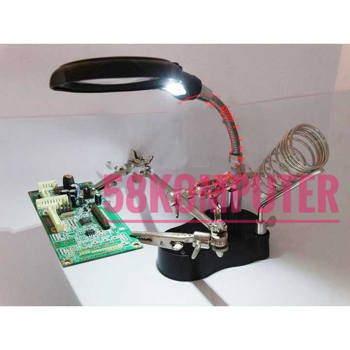 Jual Alat Pegangan Solder Dan Kaca Pembesar Lampu Helping Hand Penjepit ...