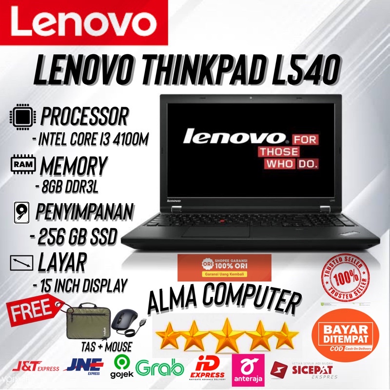Jual LENOVO THINKPAD L540 CORE I3 I5 ORIGINAL BERGARANSI | Shopee Indonesia