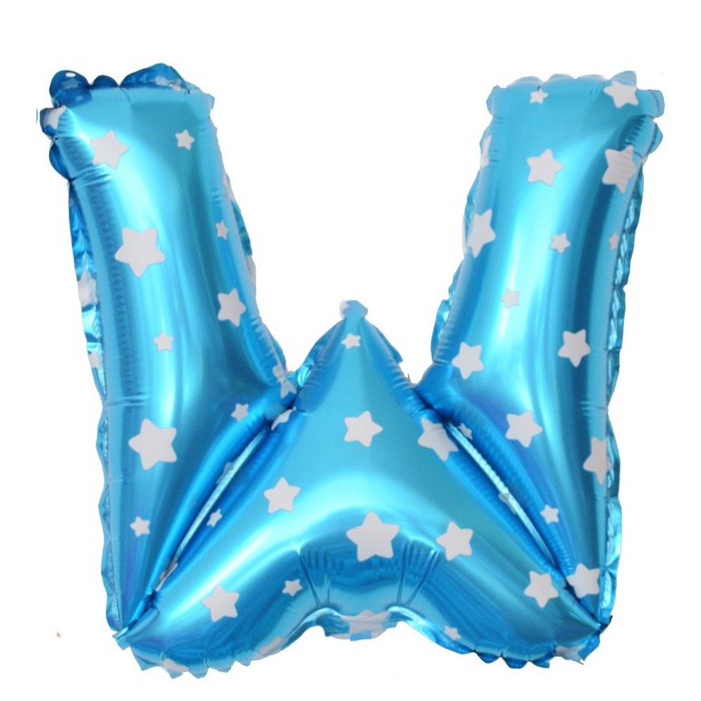 Jual DINOSO Balon Foil Huruf Biru 16 Inch 40cm A-Z Angka Biru 0-9 Biru ...