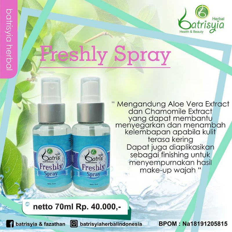Jual Freshly Spray Batrisyia Herbal | Shopee Indonesia