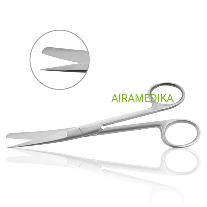 Jual Gunting Operasi Lurus Tajam Tumpul Stainless Steel 14cm | Shopee ...