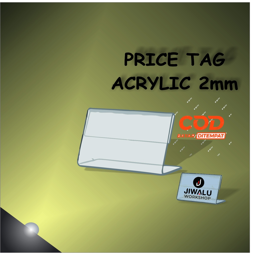 Jual NAME TAG / PRICE TAG / PAPAN NAMA MEJA UKURAN 6X4cm TEBAL 2MM ...