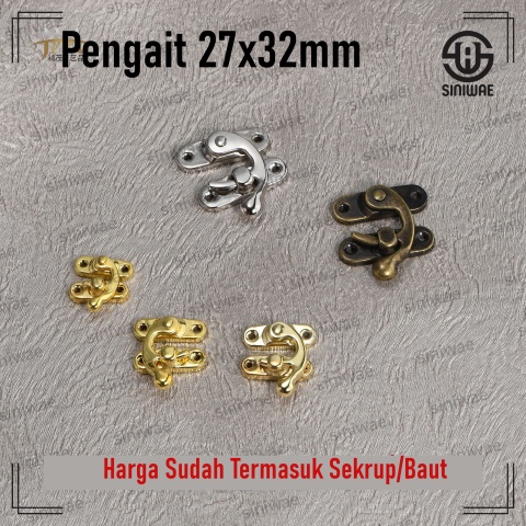 Jual Kunci Pengait Box 27x32 mm Gembok Box Kuncian Kotak Mahar ...