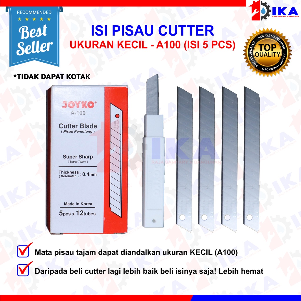 Jual ISI MATA PISAU CUTTER KENKO ASLI L-150 BESAR & JOYKO & FREED A 100 ...