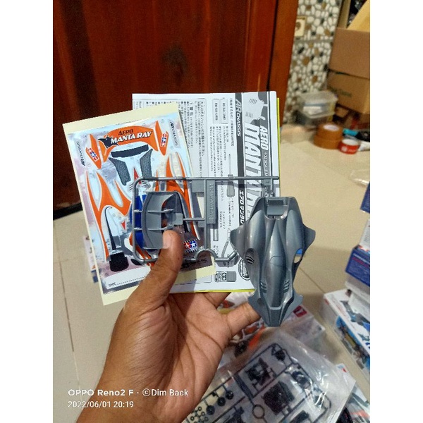 Jual Tamiya 18703 Bodi Body Aero Mantaray / Manta Ray + Decal + Dus ...