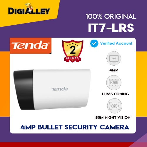 Jual IPCamera Tenda IT7 LRS Bullet 4MP Security Camera Outdoor IT7 CCTV ...