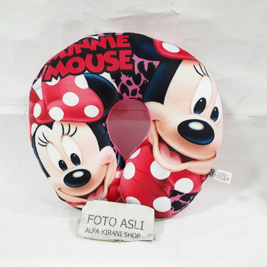 Jual Travel Neck Pillow / bantal leher Minnie Mouse (teman Mickey Mouse ...