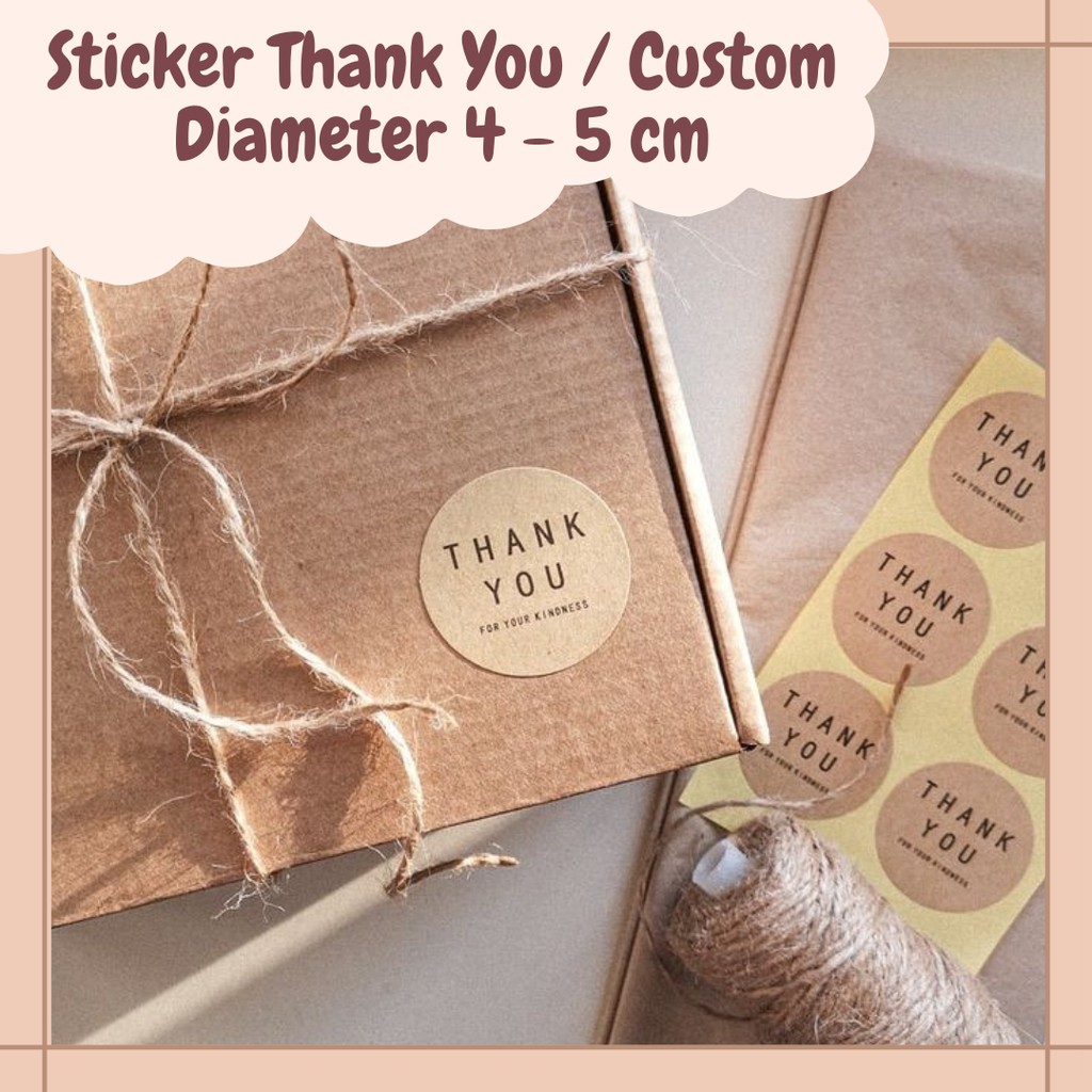 Jual 70++ PCS Sticker Label Makanan | Sticker Thank You 1 Pack | Terima ...