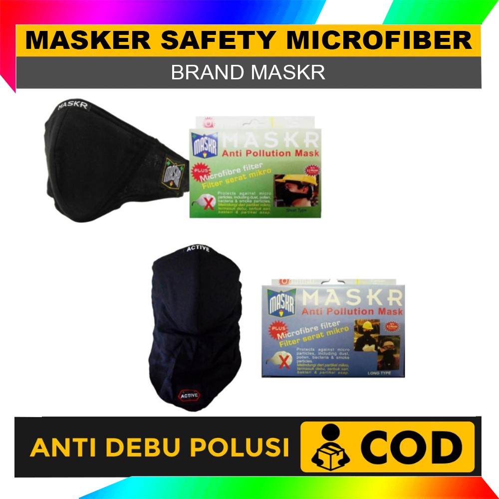 Jual Masker Micro Fiber MASKR Anti Debu Asap Motor Biker Tanpa Carbon ...
