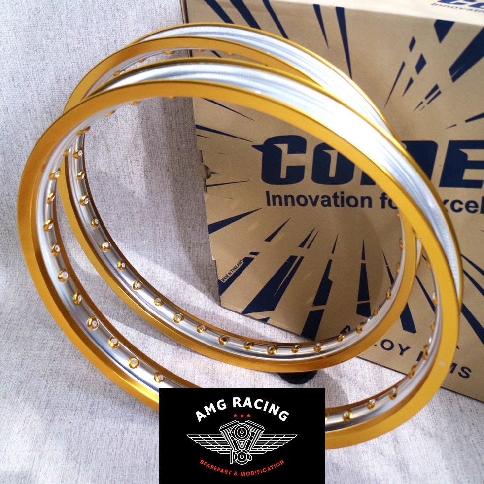 Jual Velg - Rim Comet W Shape 2 Tone 17 x 140/140 Warna Gold Silver ...