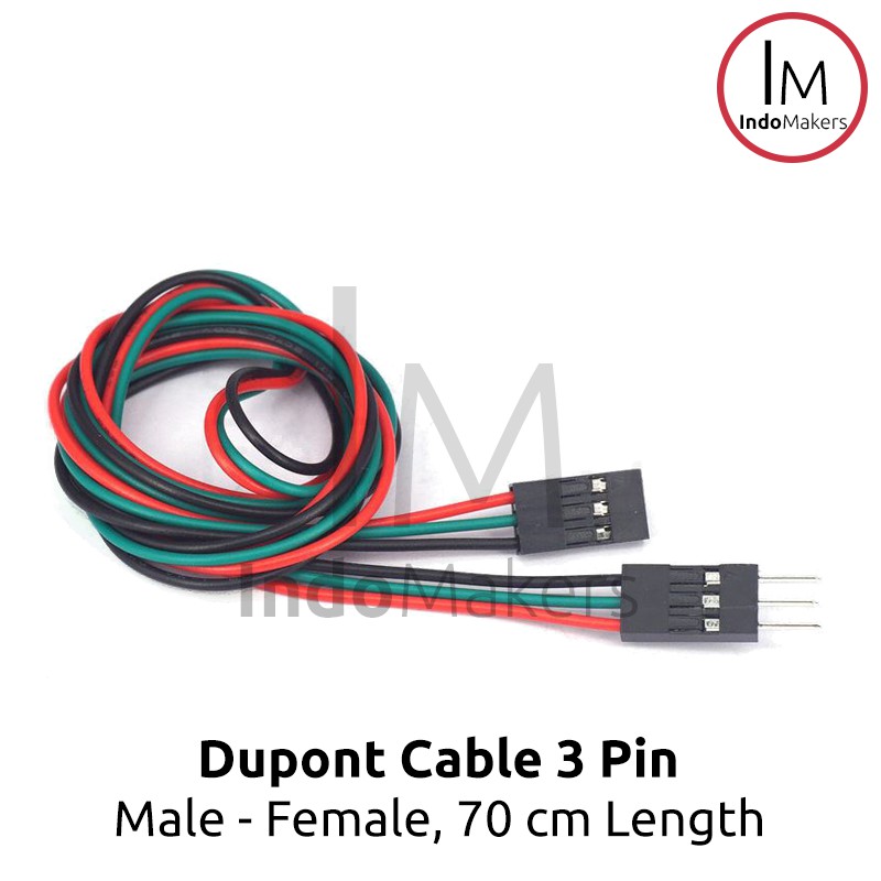 Jual Jumper Wire Dupont Cable 3 Pin Male-Female 70cm | Shopee Indonesia