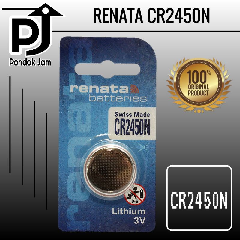 Jual BATERAI RENATA CR2450N ORIGINAL LITHIUM BATTERY 3V CR2450 | Shopee ...