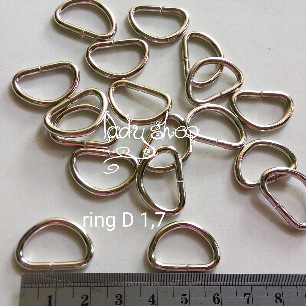 Jual RING D 1,7 CM TIPIS - NIKEL (12PCS ) | Shopee Indonesia