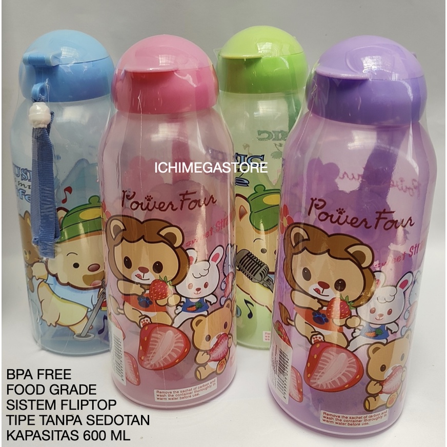 Jual Botol Minum Anak Tempat Minum Anak Botol Air Anak 600 ml Fliptop ...