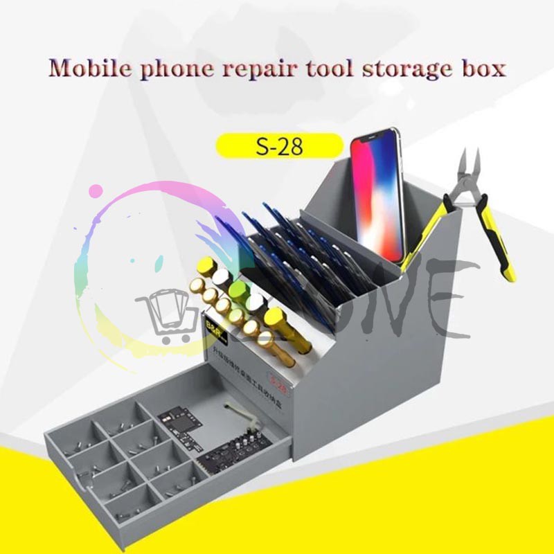 Jual REPAIR TOOL STORAGE BOX B&R S-28 RAK PENYIMPANAN OBENG SPAREPART ...