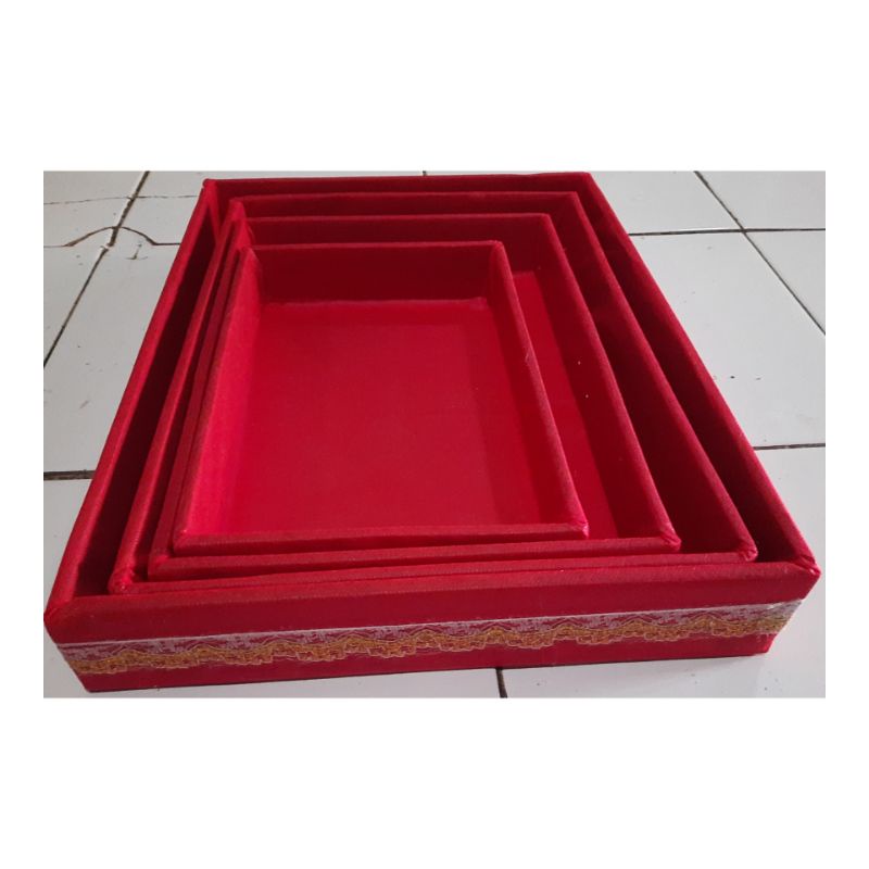 Jual KOTAK BOX ISI 4 BAKI HANTARAN/LAMARAN/SESERAHAN/TEMPAT MAKE UP ...