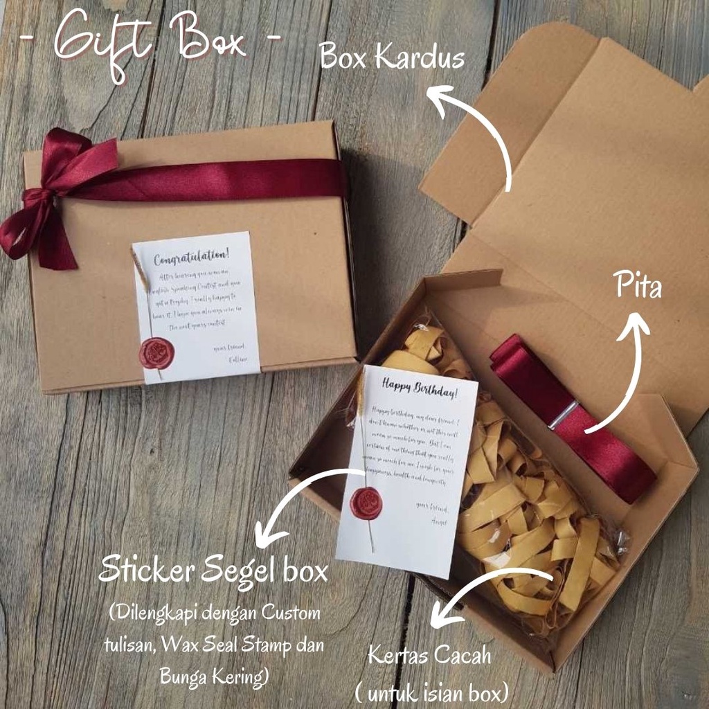 Jual BOX HAMPERS CUSTOM / PAKET LENGKAP DIY KOTAK KADO / GIFT BOX ...