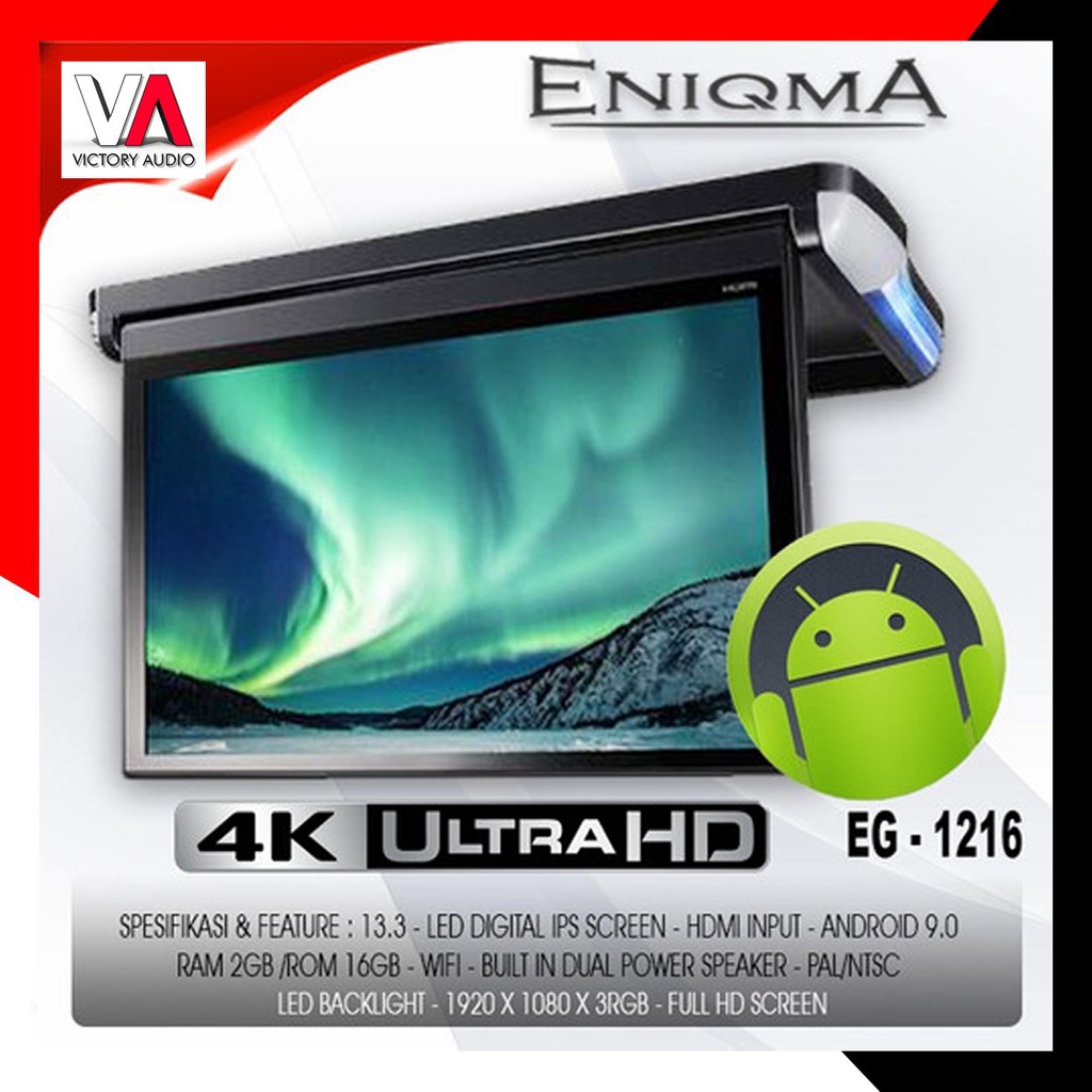 Jual TV Roof Monitor ANDROID ENIGMA EG-1218 13.3 Inch LED Digital IPS ...