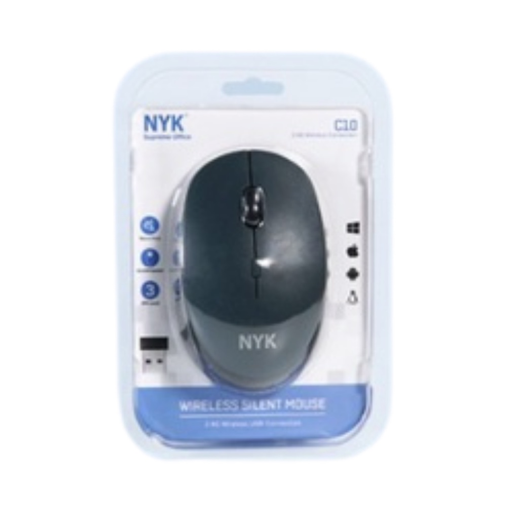 Jual Mouse Wireless NYK C10 Silent Klik - Hitam | Shopee Indonesia