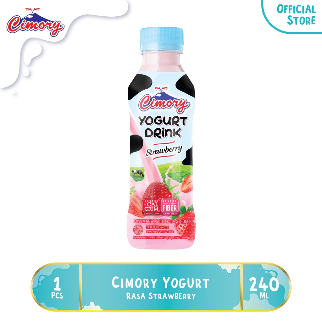 Jual 1 Pc - Cimory Yogurt Drink Strawberry 240 ml | Shopee Indonesia