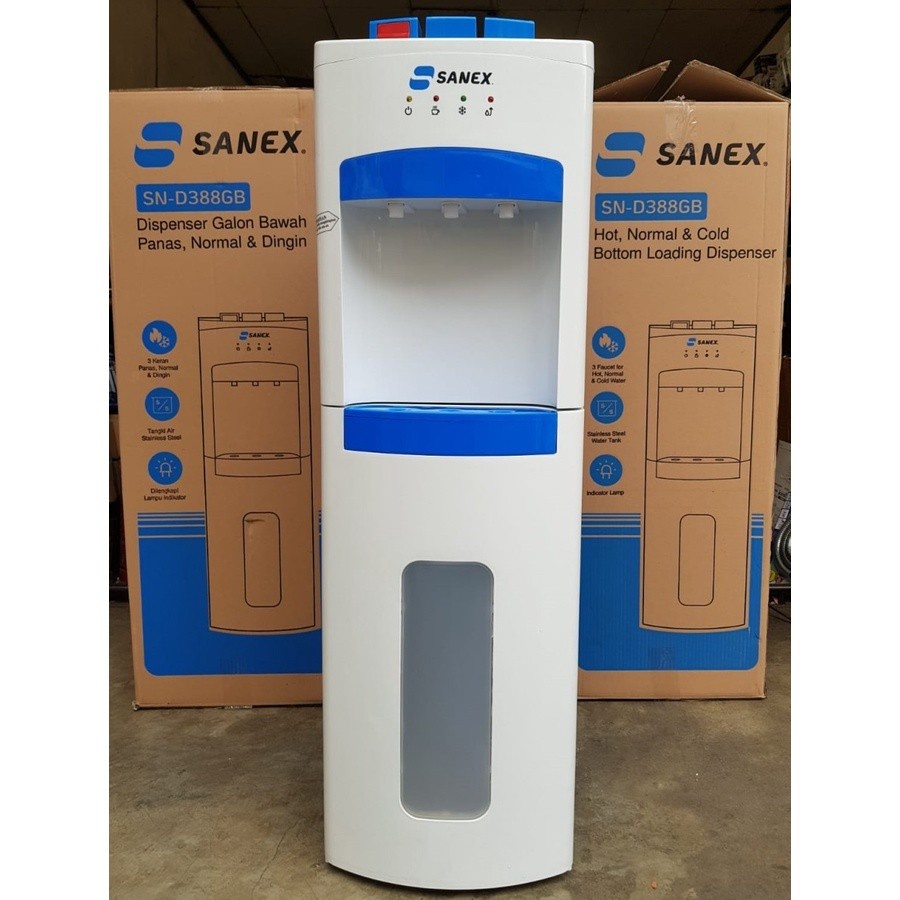 Jual Sanex Dispenser Galon Bawah 3 Kran Panas Dingin Normal SN D388 GB ...