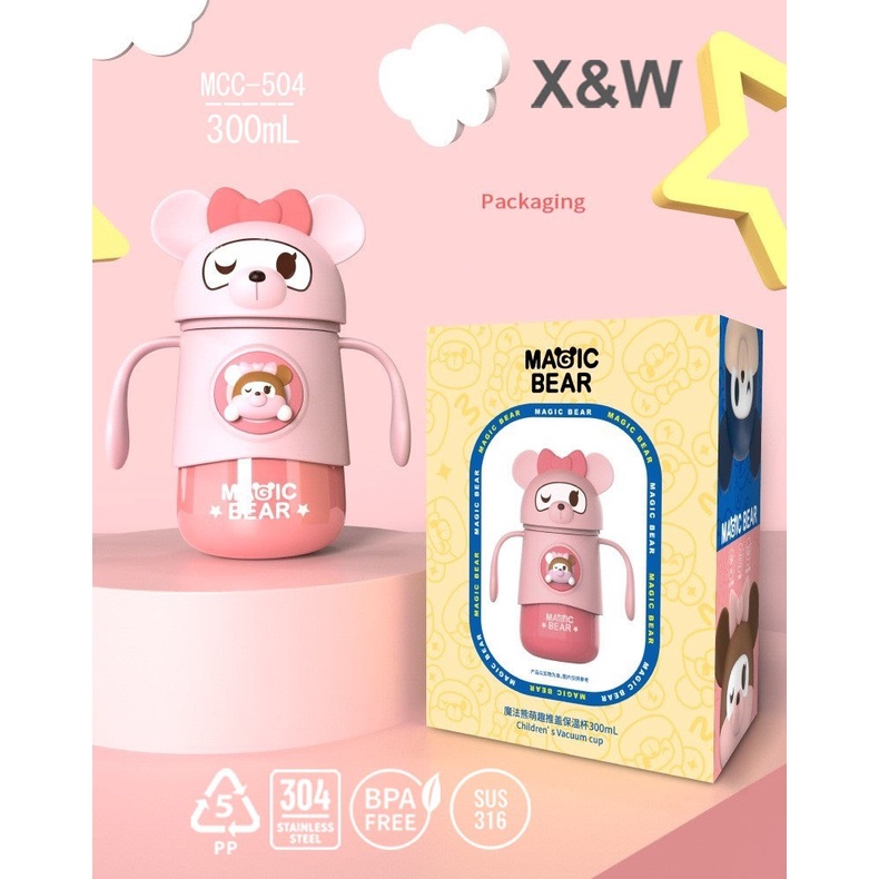 Jual Botol Minum Anak Lucu Vacuum Flask Mcc-504 Thermos 300Ml - BPA ...
