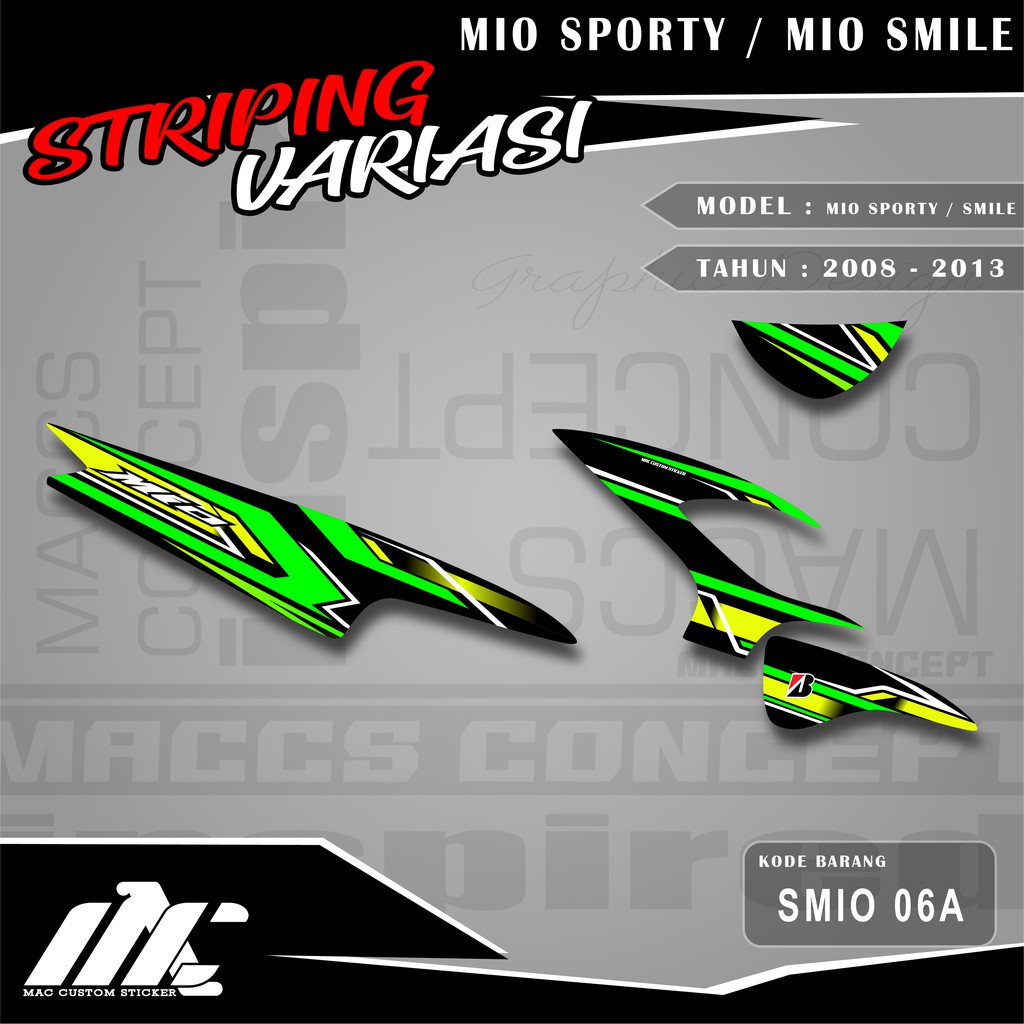Jual STIKER STRIPING MIO 110 SMILE / SPORTY, STICKER DECAL MIO KARBU ...