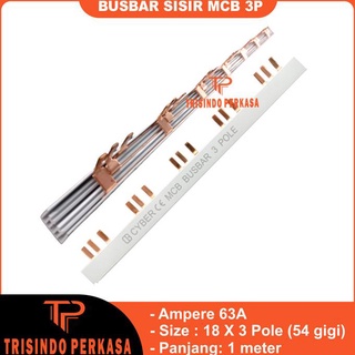 Jual BUSBAR 3P 63A busbar sisir 3p mcb 3 phase 1 meter rel sisir Jumper ...