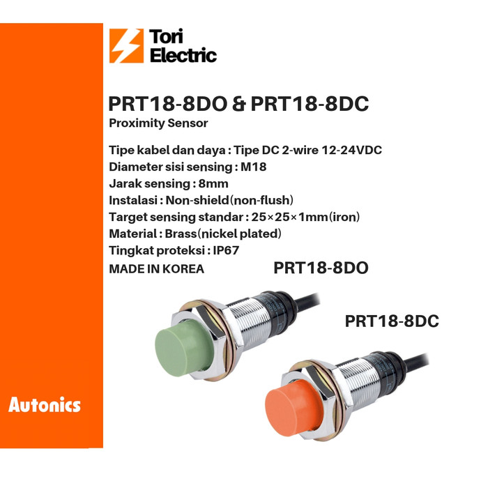 Jual AUTONICS INDUCTIVE PROXIMITY SENSOR PRT18-8DO & PRT18-8DC 100% ORI | Shopee Indonesia