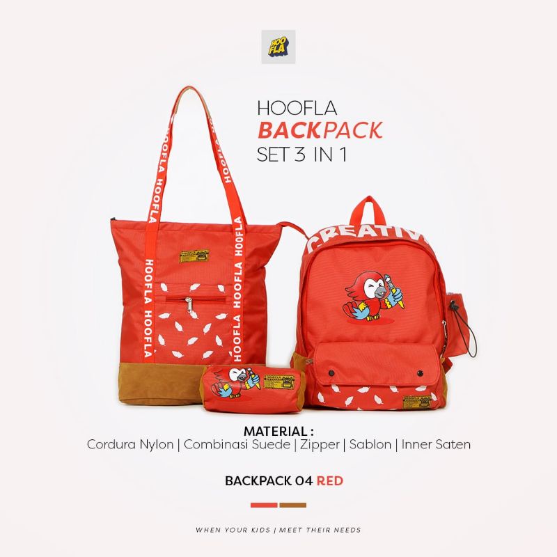 Jual TAS SEKOLAH ANAK TK SD FREE KAOS BACKPACK SET 3 IN 1(RANSEL,TOTEBAG,POUCH) | Shopee Indonesia