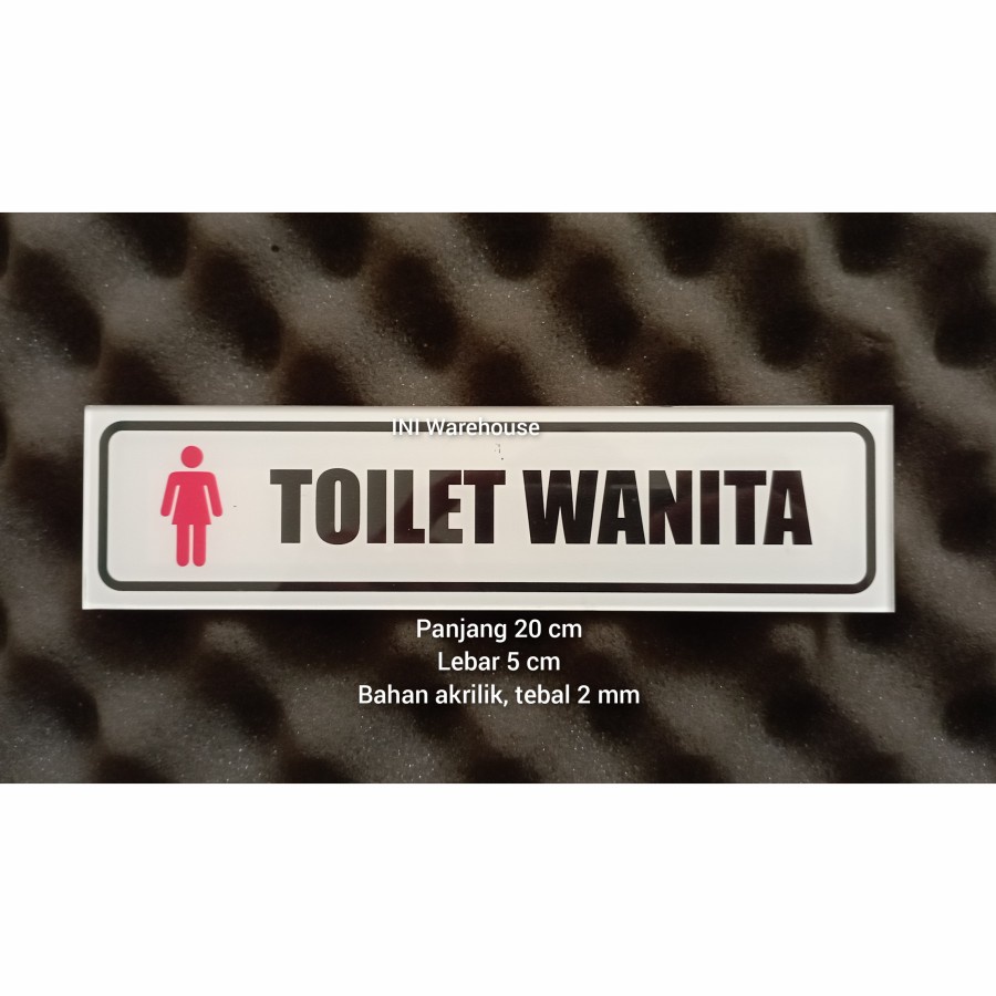 Jual Acrylic Toilet Sign Signage Rambu Simbol Akrilik Kamar Mandi 5 x ...