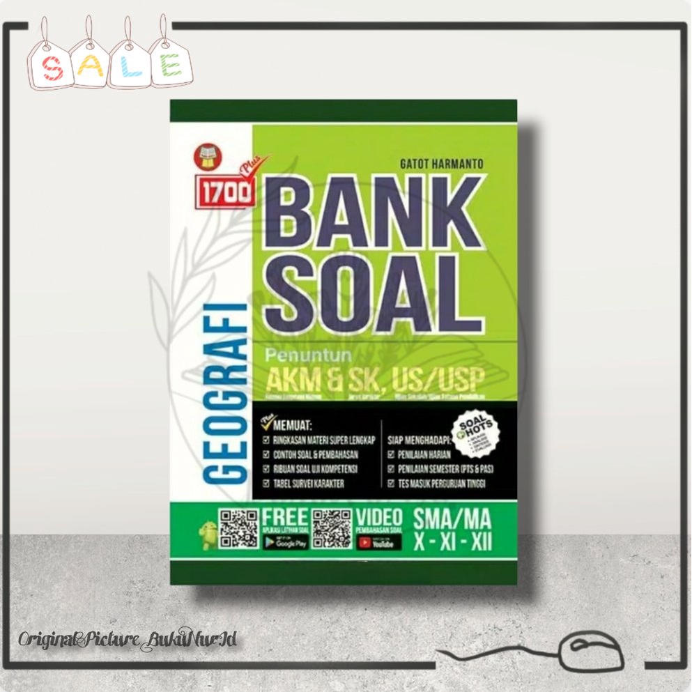 Jual Buku 1700 Plus Bank Soal Geografi SMA/MA Kelas X-XI-XII - Gatot Harmanto Penerbit Yrama ...