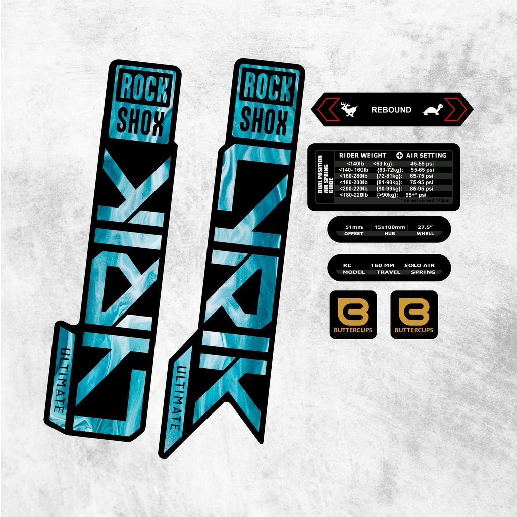 Jual Sticker RockShox Decal Kit for Lyrik Ultimate 2023 Stiker MTB ...