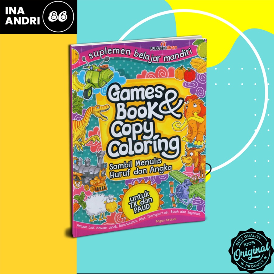 Jual BUKU ANAK TK PAUD GAMES BOOK & COPY COLOURING | Shopee Indonesia