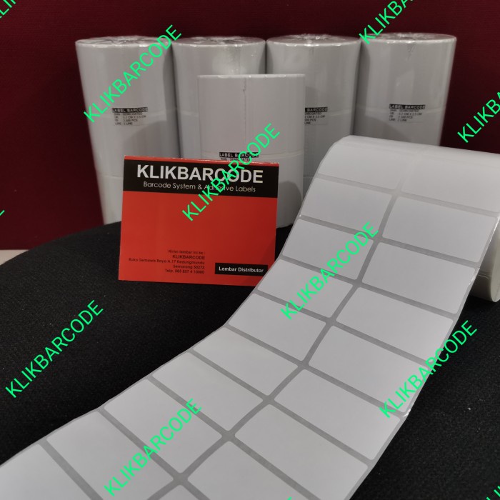 Jual KERTAS STICKER LABEL SEMICOATED - BARCODE 52 X 25 - 2 LINE - 2.500 ...
