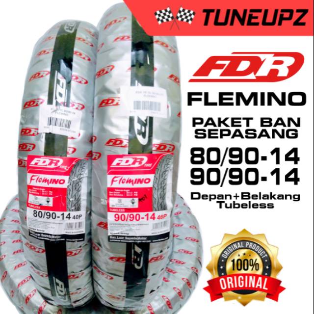 Jual PAKET FDR FLEMINO TUBELESS (80/90-14) & (90/90-14) SEPASANG BAN ...