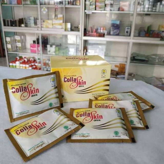 Jual Collaskin Drink Matcha Green Tea With Collagen Nasa original 100% ...